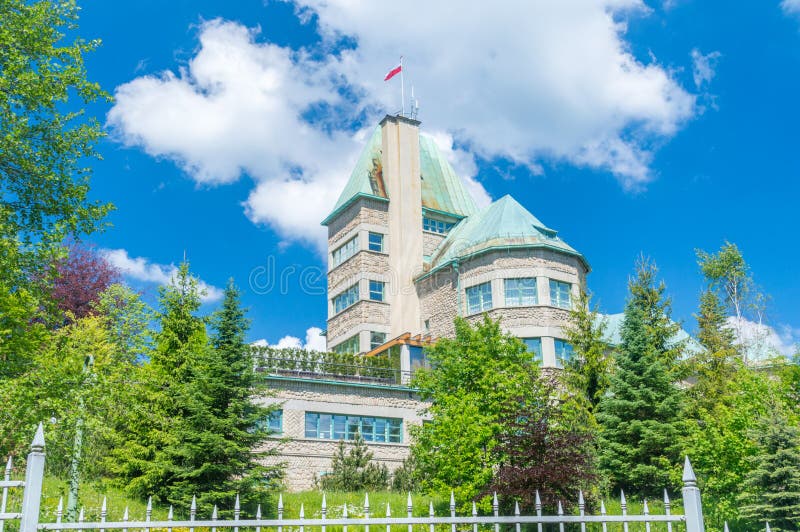 Castle of the Polish President in Wisla, Poland Stock Photo - Image of ...