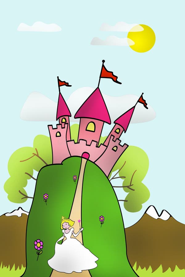 Princess Picking Flowers Maze Game Stock Illustration - Illustration of ...