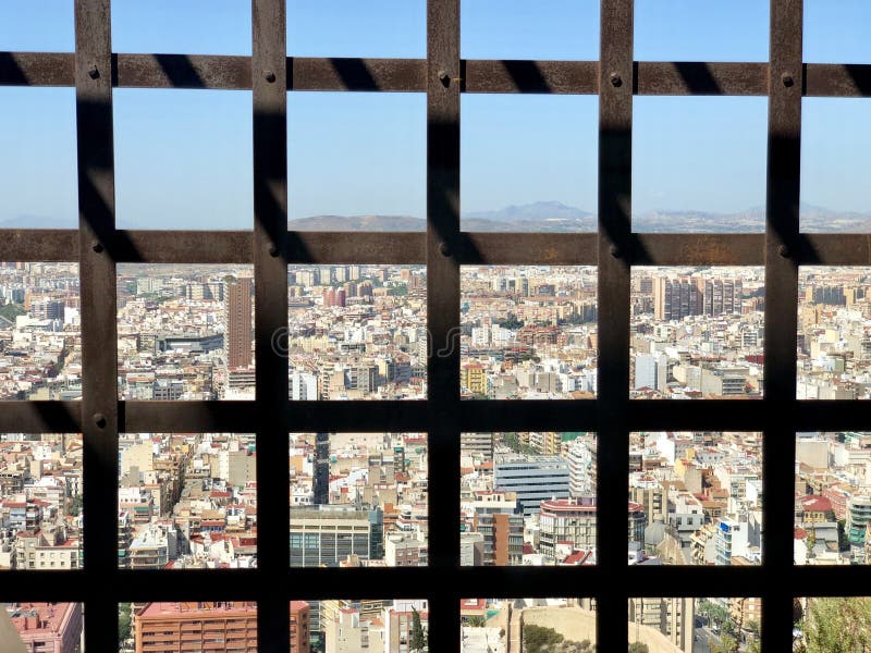 Castle prison in Alicante stock image. Image of square - 198414021