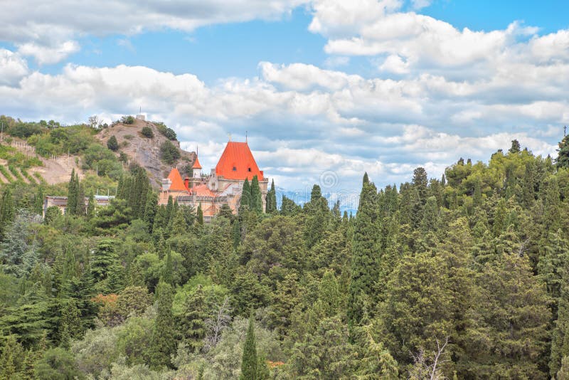 Castle with red roof stock photo. Image of scenery, countryside - 63494592
