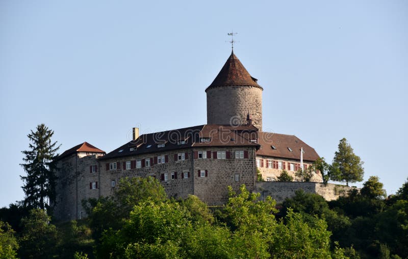 Reichenberg Castle on a Hill in Green Landscape, Odenwald, Hesse ...
