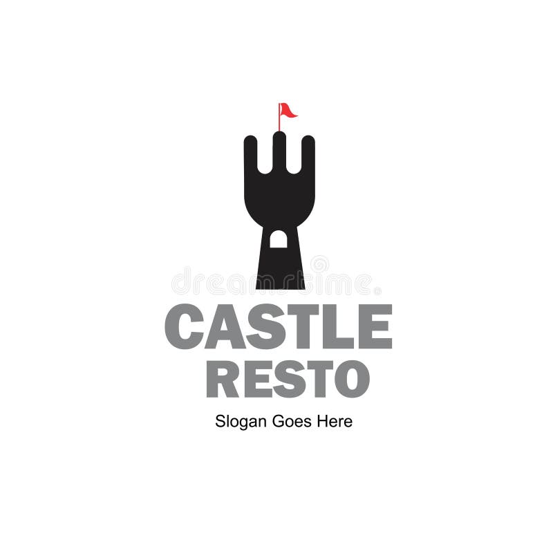 Castle Resto Logo Design Concept Stock Vector - Illustration of symbol ...