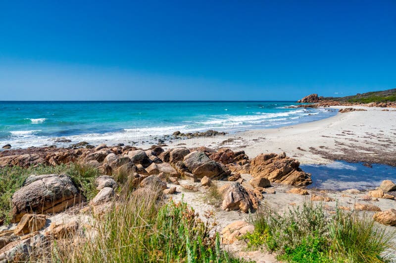 Castle Rock Beach in Dunsborough, Western Australia Stock Image - Image ...