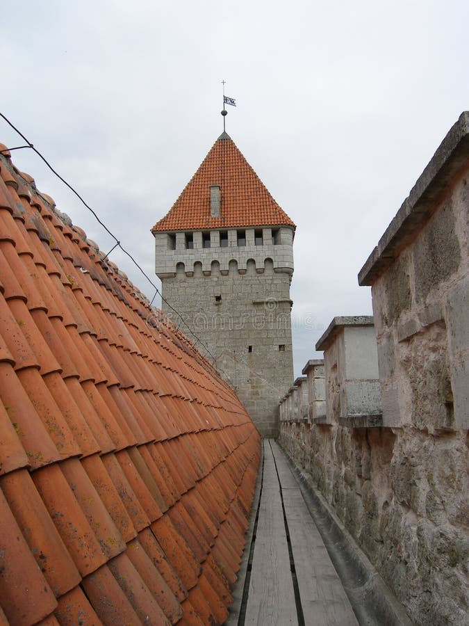 Castle roof stock photo. Image of center, flowers, summertime - 272648