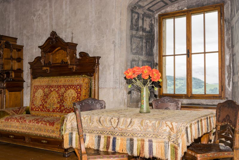 Castle room for servers stock photo. Image of style - 106382196