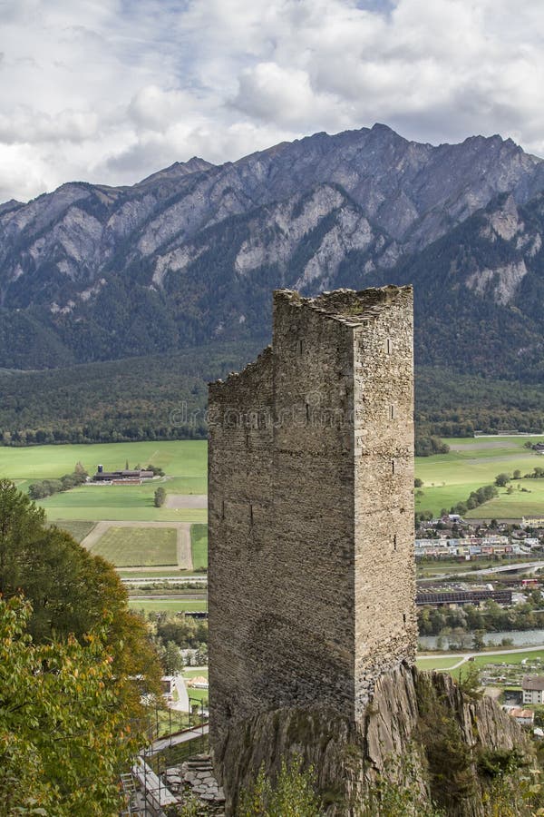 Castle ruin Haldenstein stock image. Image of middle - 46471679