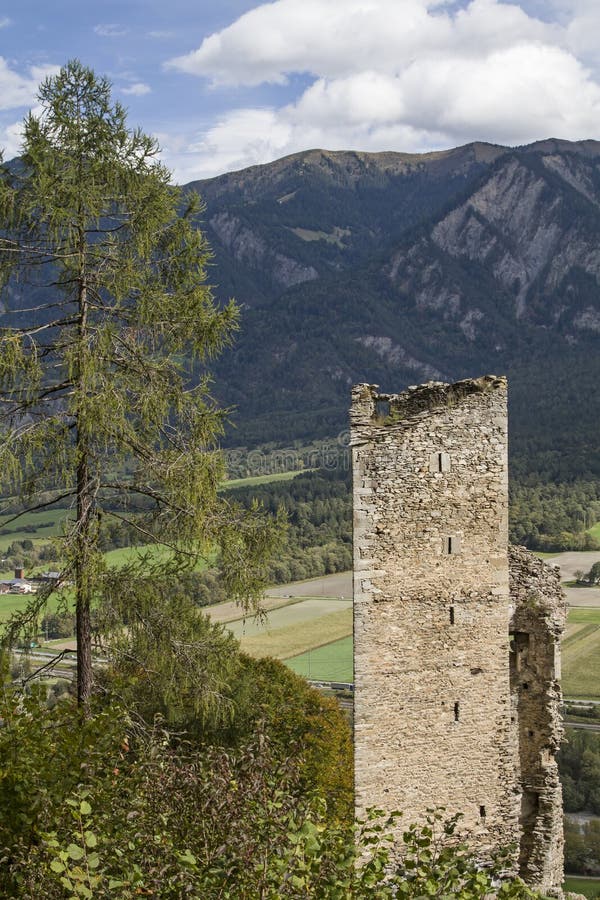 Castle ruin Haldenstein stock image. Image of buildings - 47872151