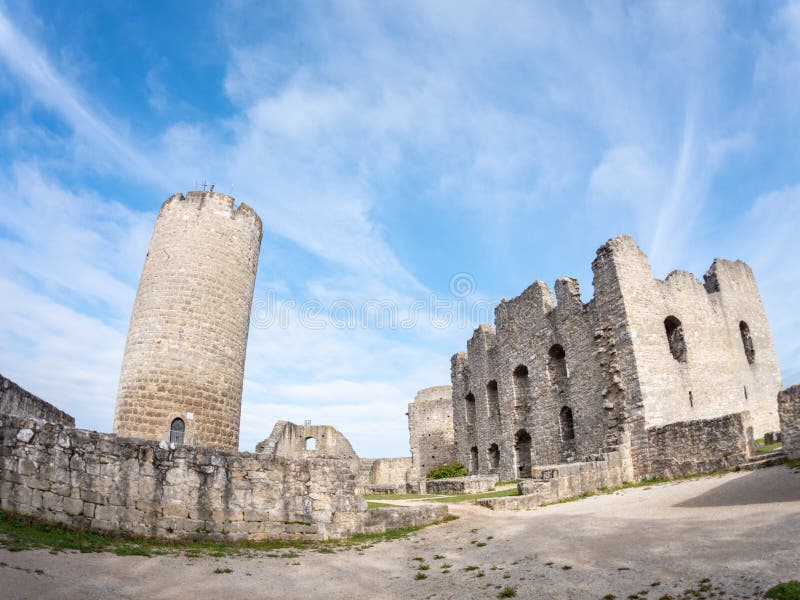 Castle Ruin Wolfstein in Bavaria Germany Stock Image - Image of ...