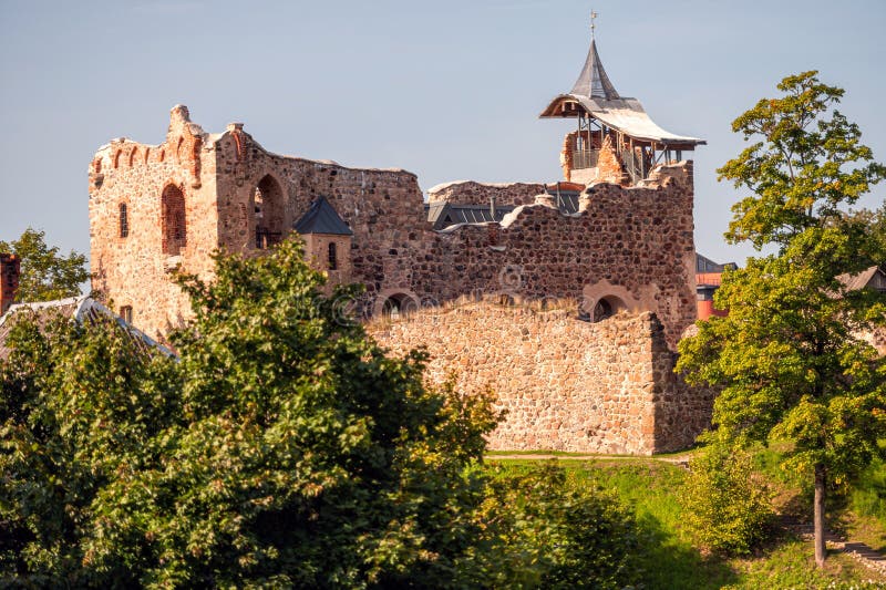 Castle Ruins of the Ancient Livonian Order Editorial Photo - Image of ...