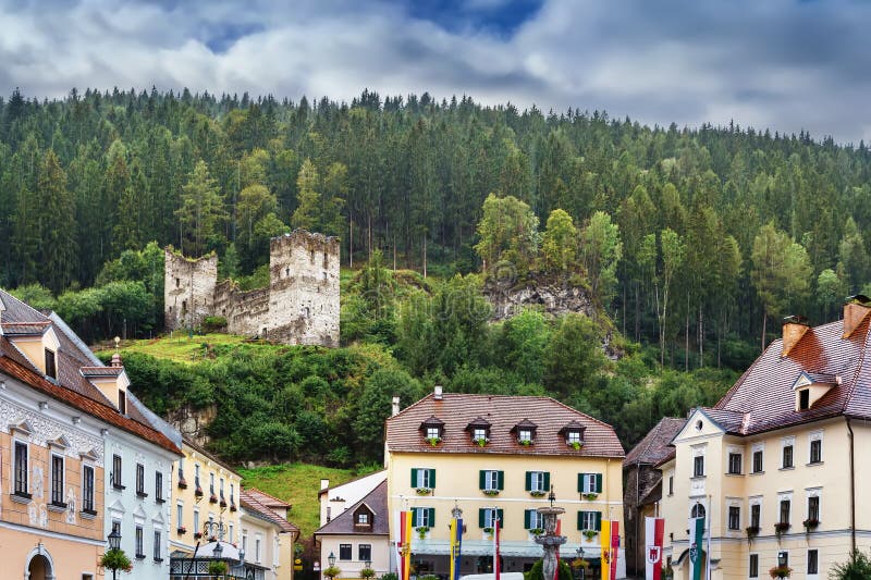 Castle Ruins in Friesach, Austria Stock Photo - Image of tourism ...