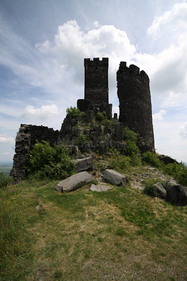 Castle ruins stock photo. Image of stone, bush, rock - 59017678