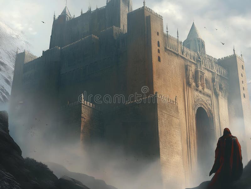 Castle Ruins, Misty Mountains, Dark Stone, Gothic Architecture ...