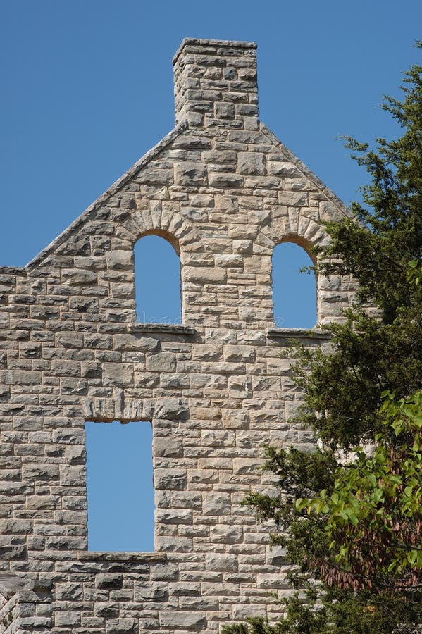 Castle Ruins with Three Windows Stock Image - Image of castle, three ...