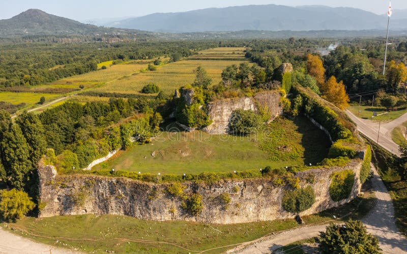 Castle of Rukhi in Georgia stock image. Image of view - 334177895