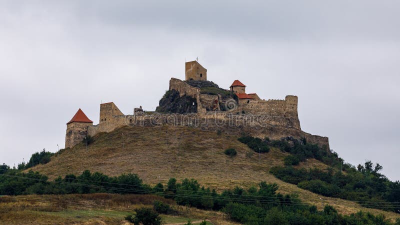 Castle of Rupea in Romania stock photo. Image of fortified - 237555814