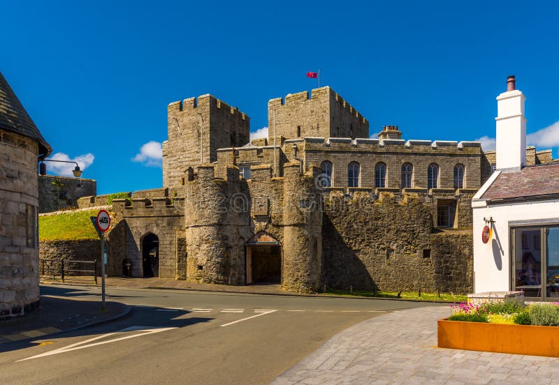 Castle Rushen in Castletown, Isle of Man Stock Image - Image of tourism ...
