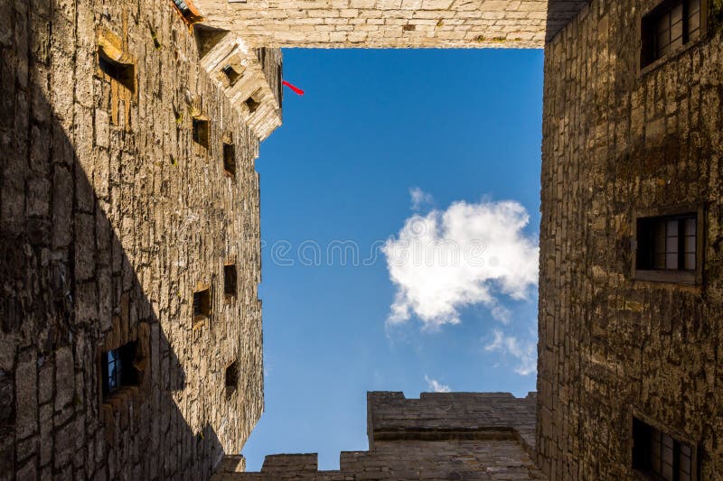 Castle Rushen in Castletown, Isle of Man Stock Image - Image of ruins ...