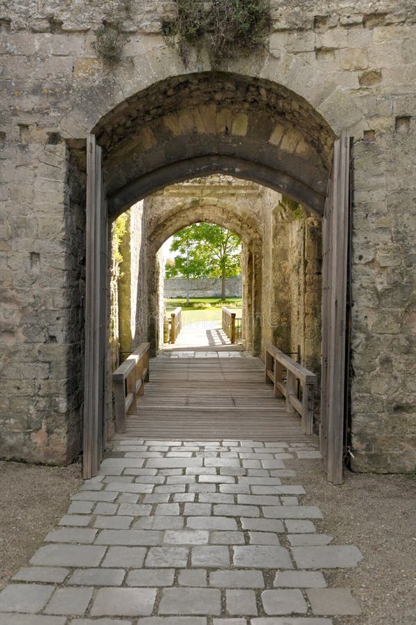 Castle Door stock image. Image of exit, arch, archway, drawbridge - 108589