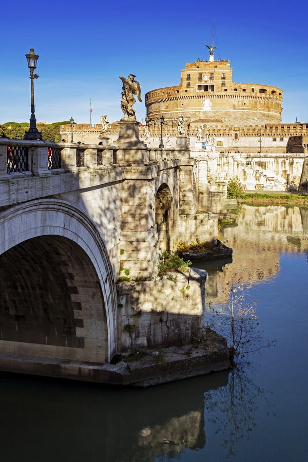 Castle of Saint Angel in Rome Stock Photo - Image of italy, famous ...