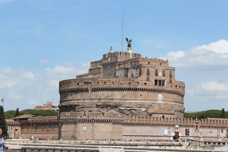Castle Saint Angelo in Rome Stock Image - Image of historical, tourism ...