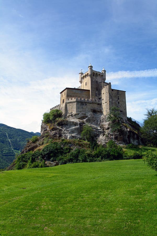 Saint-Pierre Castle ( Aosta Valley Italy ) Stock Image - Image of ...