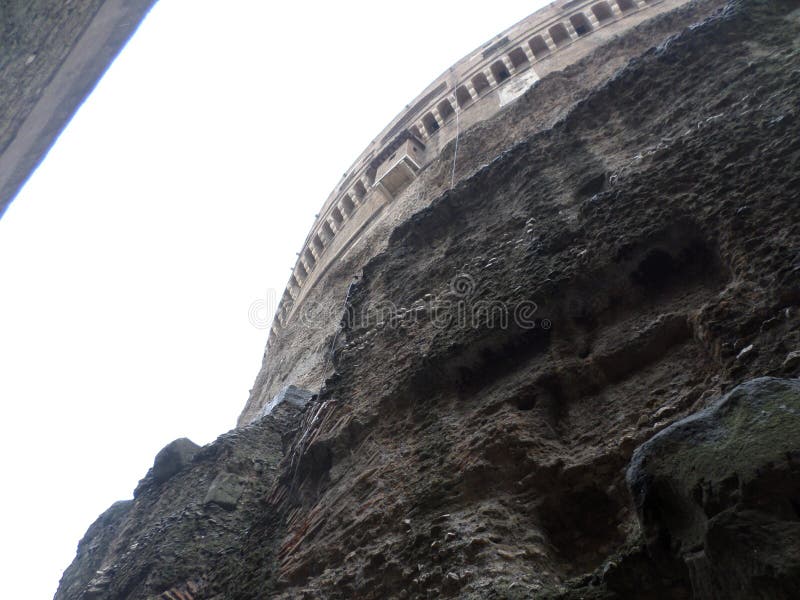 Castle of San Angelo Interior. Rome. Stock Image - Image of arch ...