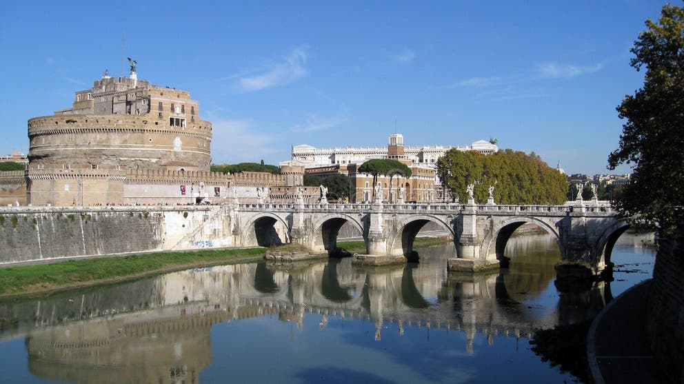 Castle San Angelo Rome stock photo. Image of site, castle - 12964384