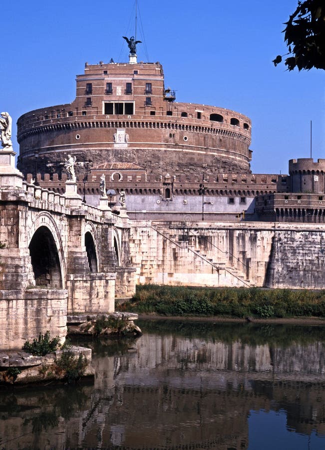 Castle San Angelo, Rome, Italy. Stock Image - Image of city, adriano ...