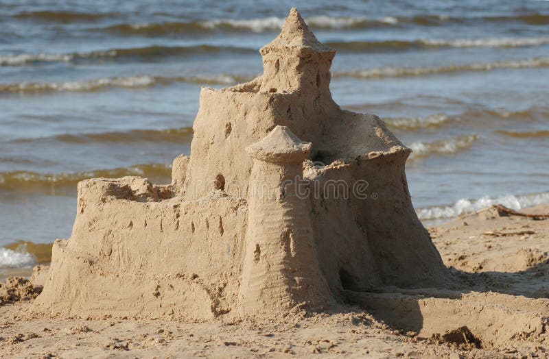 Castle on sand stock image. Image of building, castle - 17847889