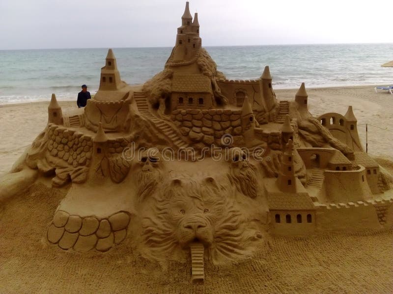 Castle editorial image. Image of castle, beach, lion - 109563165