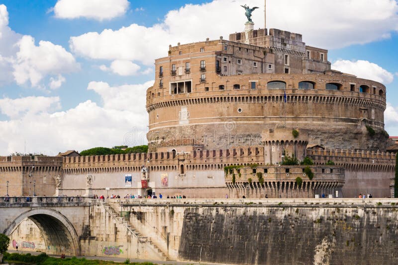 Castle Sant Angelo in Roma. Italy Editorial Photography - Image of ...