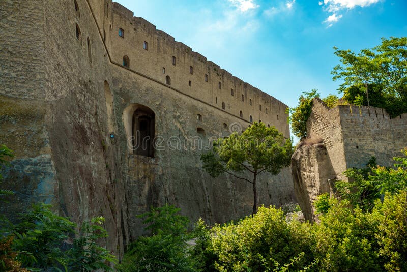Castle of San`Elmo stock image. Image of building, europe - 264356149