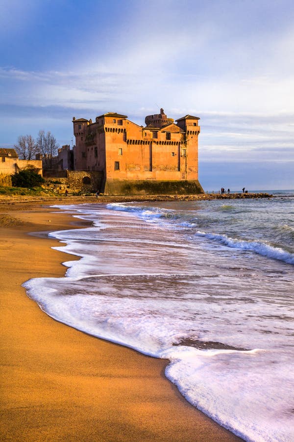 Castle Santa Severa, Italy stock photo. Image of golden - 62088408