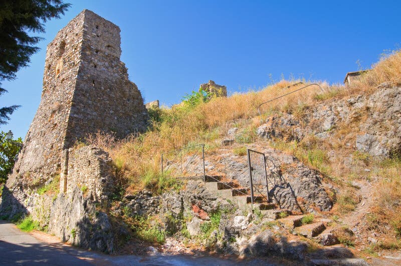 Castle of Scalea. Calabria. Italy Stock Photo - Image of calabria ...