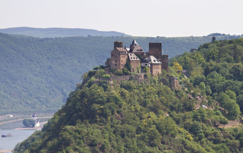 Castle Schoenburg Overlooking the Rhine Valley Stock Photo - Image of ...