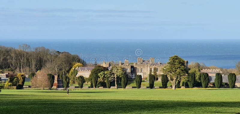 Castle by the sea stock photo. Image of horizon, estate - 269884426