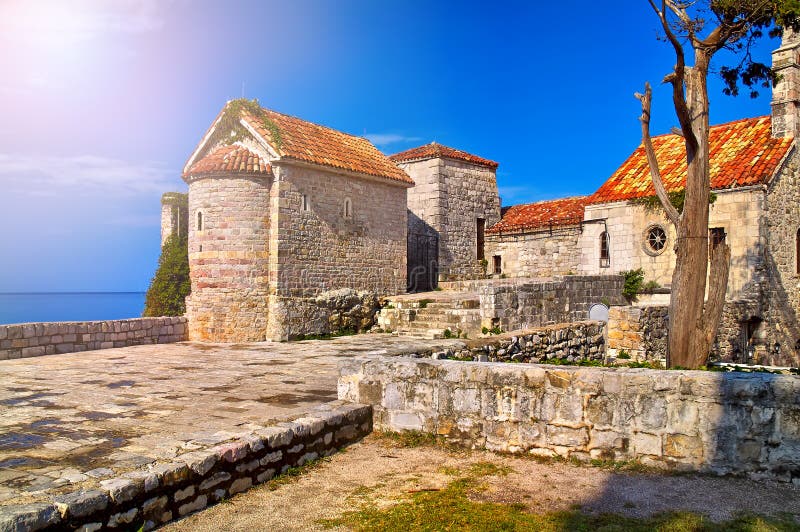 Castle by the Sea in Montenegro Stock Photo - Image of landscape ...