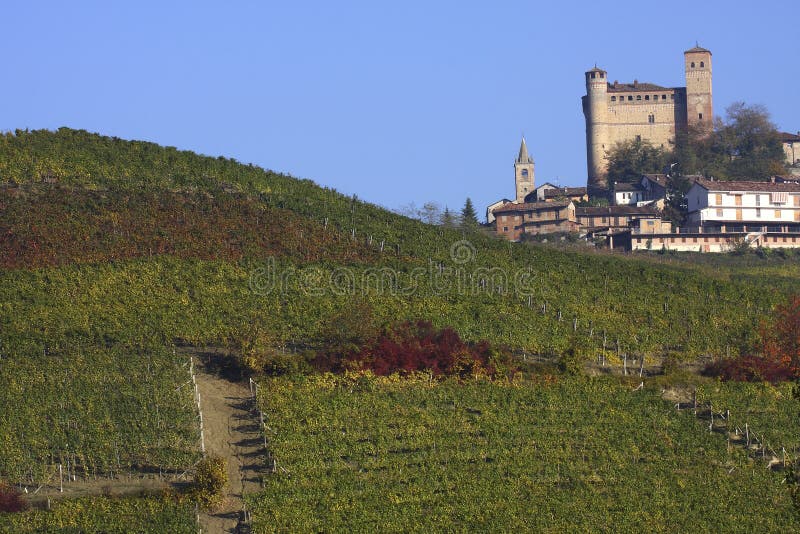 Castle of Serralunga D Alba in the Langhe Stock Photo - Image of ...