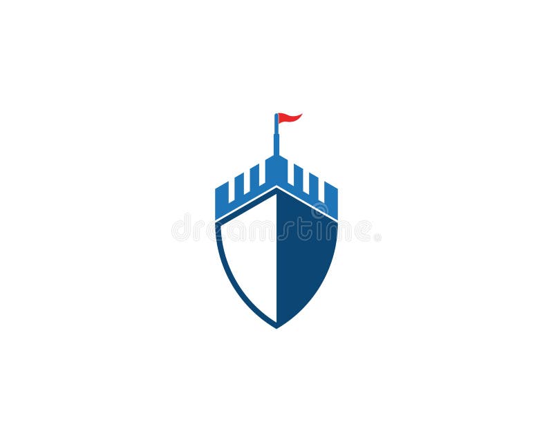 Castle Shield Icon Vector Illustration Stock Vector - Illustration of ...
