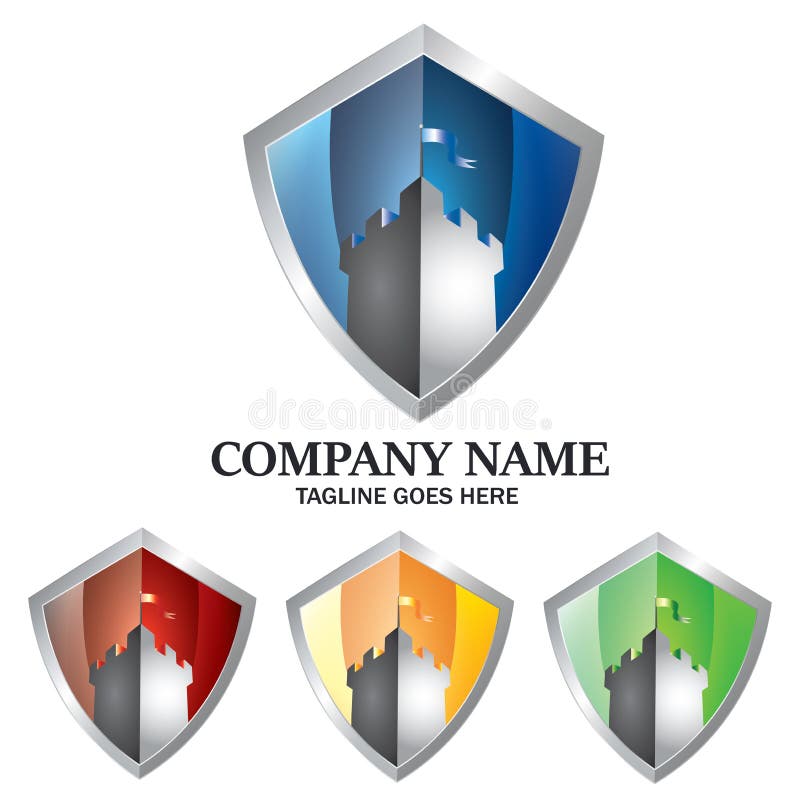 Castle Shield Logo Concept for Security, Strength, Power, and ...