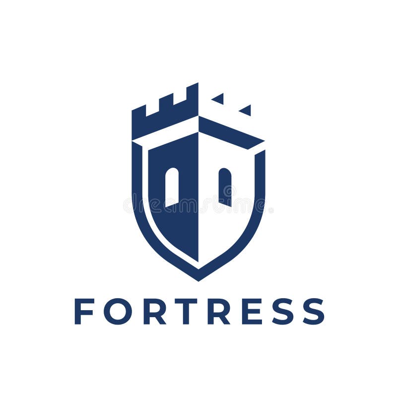 Castle shield logo stock vector. Illustration of fort - 248602801