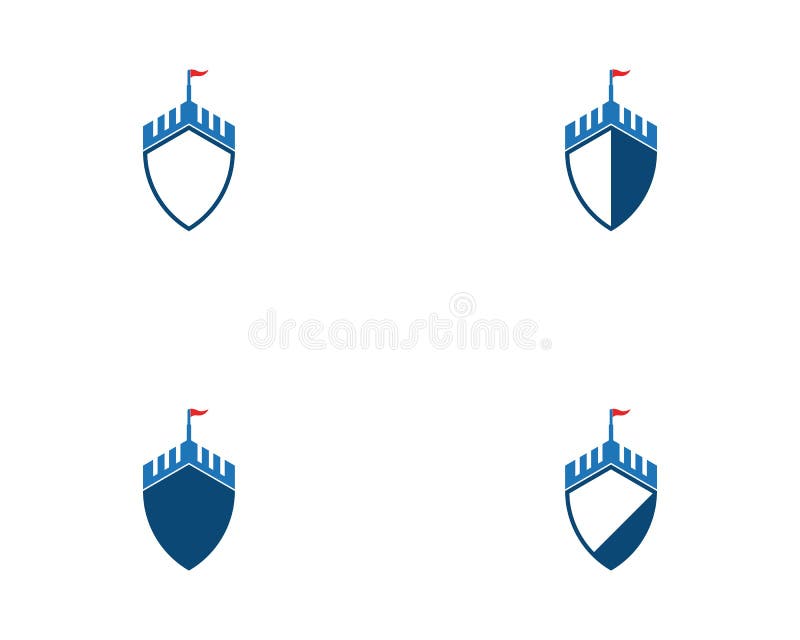 Castle shield logo vector stock vector. Illustration of concept - 145813736
