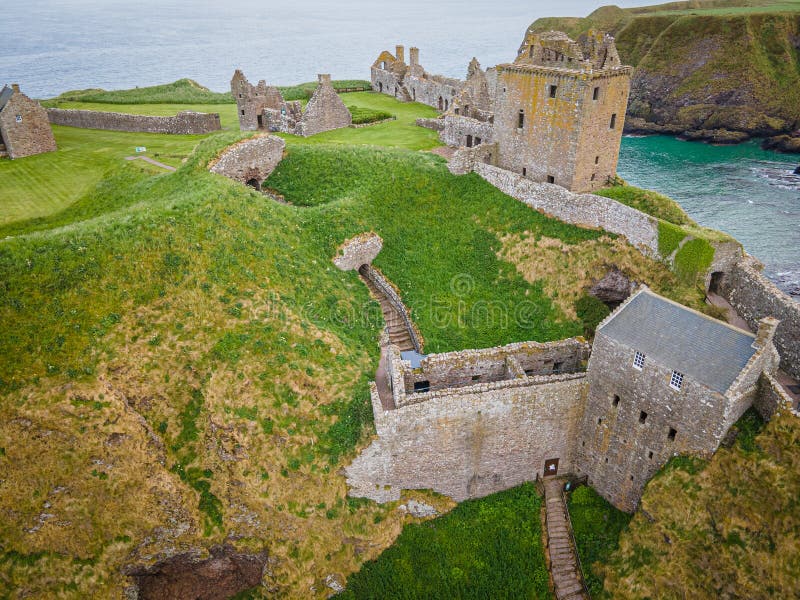 Scottish Castle Ruins Near Coast Stock Photo - Image of landscape ...