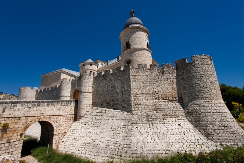 Castle of Simancas, Valladolid, Spain Stock Photo - Image of sunny ...