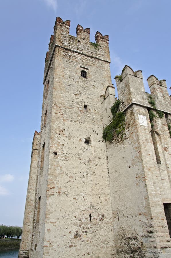 Castle in Sirmione stock image. Image of fortress, stones - 31832557