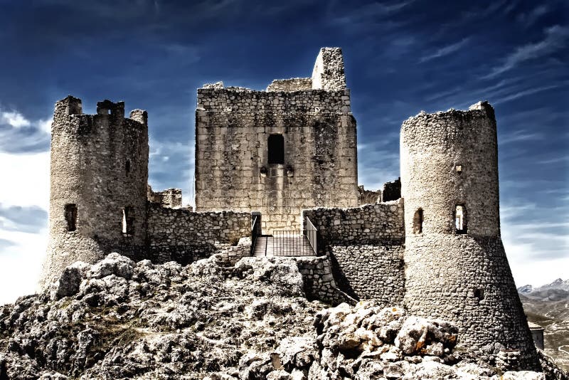 A Castle in the Sky - Rocca Calascio - Aquila Stock Photo - Image of ...