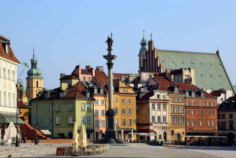 Castle Square in the Old Town Stock Image - Image of street ...