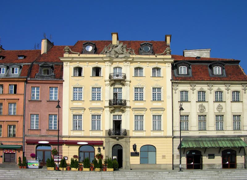 Castle Square, Warsaw, Poland Stock Image - Image of ancient ...