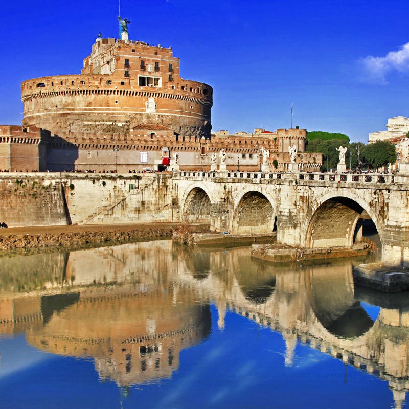 Castle st. Angelo. Rome stock photo. Image of landmark - 34077898