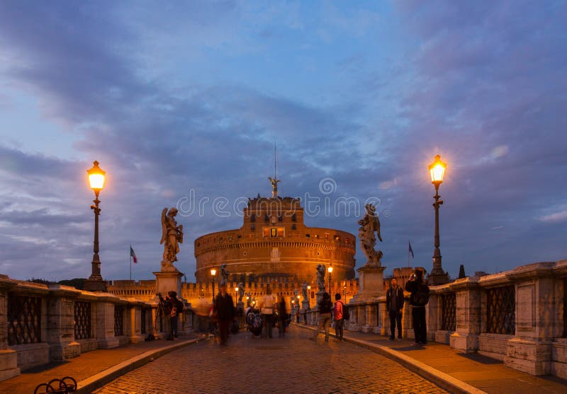 Castle St. Angelo, Rome, Italy Editorial Stock Image - Image of culture ...